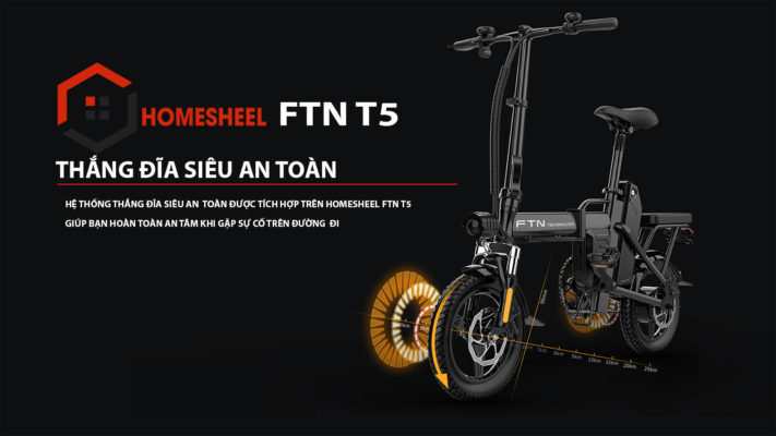 Xe điện gấp gọn độc nhất và thông minh Homesheel T5_ 8AH